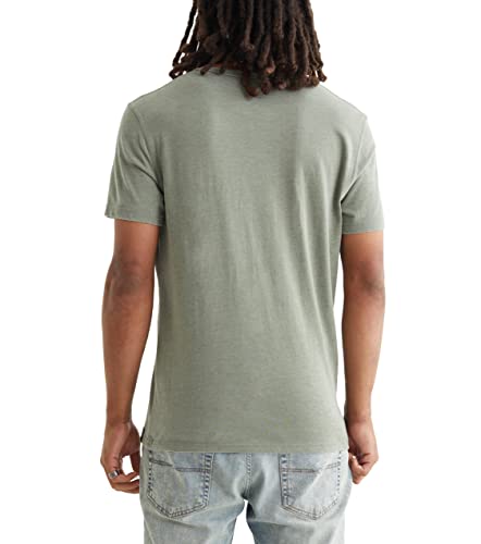 Lucky Brand mens Venice Burnout Notch Neck Tee T Shirt, Laurel Wreath, Large US