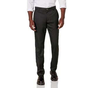 amazon essentials men's slim-fit flat-front dress pant, black, 34w x 30l