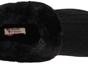 Skechers Women's Ice Angel Slipper, Black/Black, 9