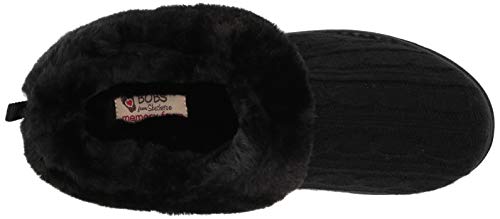 Skechers Women's Ice Angel Slipper, Black/Black, 9