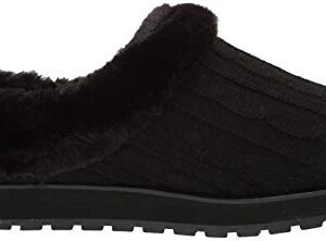 Skechers Women's Ice Angel Slipper, Black/Black, 9