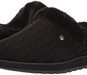 Skechers Women's Ice Angel Slipper, Black/Black, 9