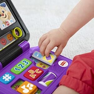 Fisher-Price Laugh & Learn Baby Toy Click & Learn Laptop Pretend Computer with Music and Lights for Ages 6+ Months (Amazon Exclusive)