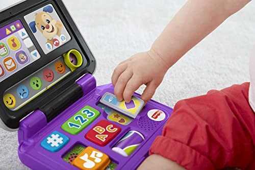 Fisher-Price Laugh & Learn Baby Toy Click & Learn Laptop Pretend Computer with Music and Lights for Ages 6+ Months (Amazon Exclusive)