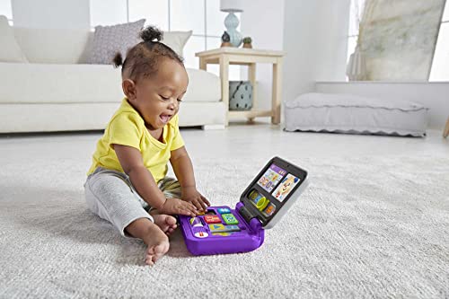 Fisher-Price Laugh & Learn Baby Toy Click & Learn Laptop Pretend Computer with Music and Lights for Ages 6+ Months (Amazon Exclusive)