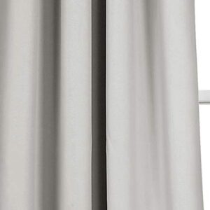 Lush Decor Insulated Grommet Blackout Curtains Panel Pair, 52"W x 95"L, Light Gray