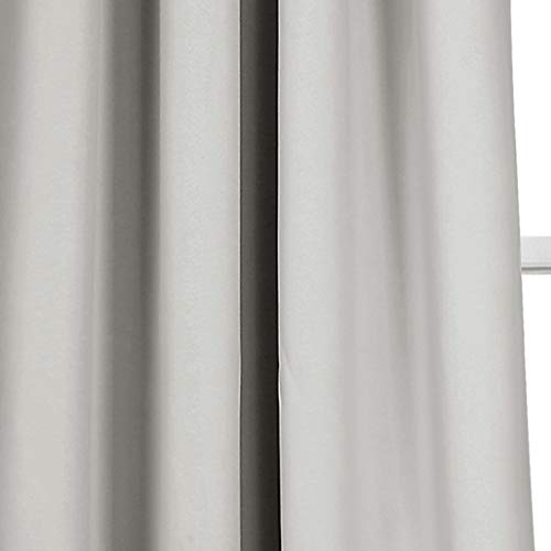 Lush Decor Insulated Grommet Blackout Curtains Panel Pair, 52"W x 95"L, Light Gray