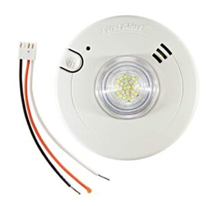 First Alert BRK 7020BSL Hardwired Hearing Impaired Smoke Detector with LED Strobe Light , white