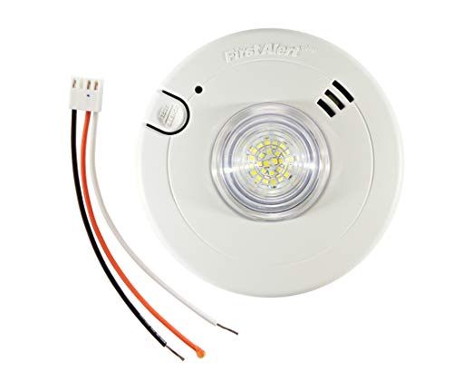 First Alert BRK 7020BSL Hardwired Hearing Impaired Smoke Detector with LED Strobe Light , white