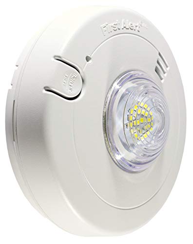 First Alert BRK 7020BSL Hardwired Hearing Impaired Smoke Detector with LED Strobe Light , white