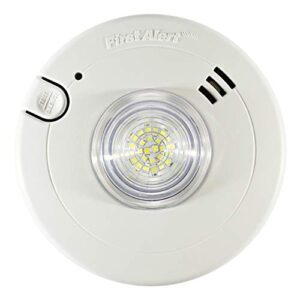 First Alert BRK 7020BSL Hardwired Hearing Impaired Smoke Detector with LED Strobe Light , white