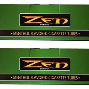 Zen Menthol 100mm Cigarette Tubes – 2 Pack, 400 Tubes Total