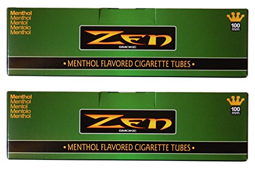 Zen Menthol 100mm Cigarette Tubes – 2 Pack, 400 Tubes Total