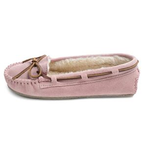 minnetonka womens cally slipper, pink blush, size 8