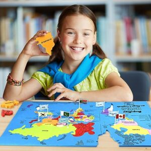 Imagimake Mapology World Map Puzzle - Includes Country Flags & Capitals | Educational Toys for Kids 5-7 | Fun Jigsaw Puzzle for Girls & Boys Toys Age 6-8 | Games for Kids 8-12 | 7 Year Old boy Gifts