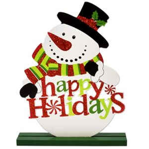 6 Christmas Table Decorations for Dinner Party Coffee Table Snowman Santa Reindeer Noel Joy Believe Merry Christmas Happy Holidays Centerpiece