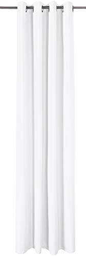 Amazon Basics Room Darkening Blackout Window Curtain with Grommets, 52 x 96 Inches, White - Set of 2