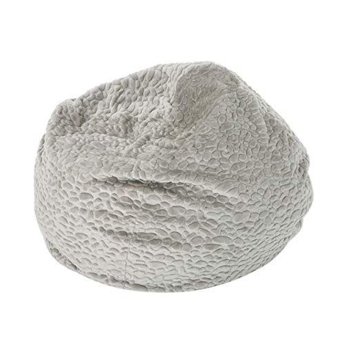 Christopher Knight Home Laraine Furry Glam Grey Pebble Pattern Faux Fur 3 Ft. Bean Bag, Small