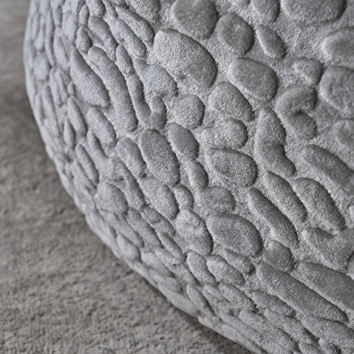 Christopher Knight Home Laraine Furry Glam Grey Pebble Pattern Faux Fur 3 Ft. Bean Bag, Small