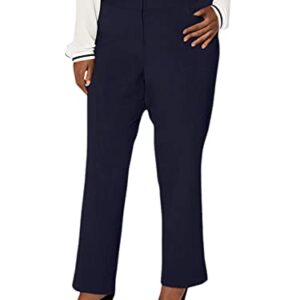 Rafaella womens Curvy Fit Slim Leg Gabardine Pants, Navy, 18 US