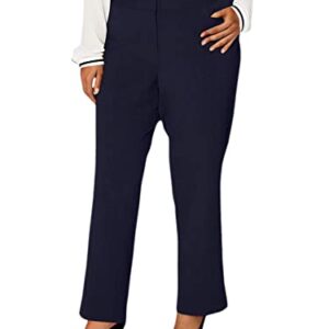 Rafaella womens Curvy Fit Slim Leg Gabardine Pants, Navy, 18 US