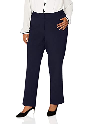 Rafaella womens Curvy Fit Slim Leg Gabardine Pants, Navy, 18 US