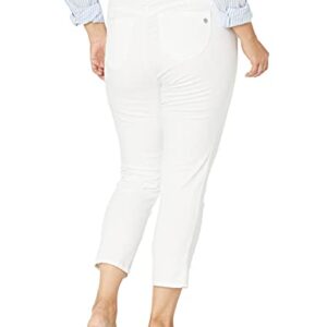 Democracy womens Plus Size Ab Solution Crop Jeans, Optic White, 18 US