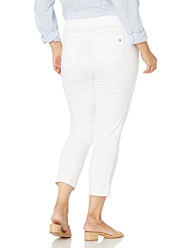 Democracy womens Plus Size Ab Solution Crop Jeans, Optic White, 18 US