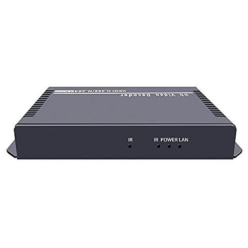 ISEEVY H.265 H.264 4K 1080P Video Decoder IPTV Decoder with HDMI and CVBS Output for Advertisement Display, IP Encoder Decoding, Network Stream Decoding Support RTMP RTSP RTP UDP HTTP