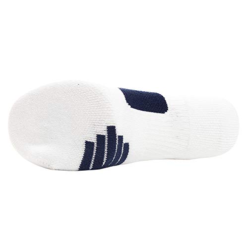 Nike Elite Basketball Crew Socks X-Large (Fits Men Size 12-15) White, Navy SX7626-101