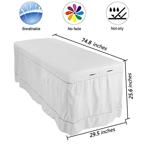 Massage Table Skirt, Microfiber Massage Table Skirt for Massage Table Bed, Protects Massage Table, Lightweight, Super Soft and Stain-Resisting, Machine Washable