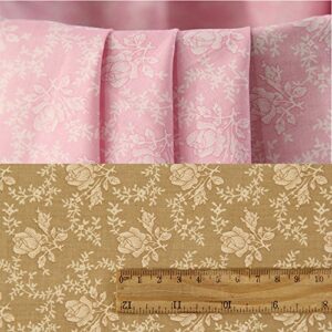 Hanjunzhao Vintage Rose Floral Fat Quarters Fabric Bundles 18 x 22 inches for Sewing Quilting Crafting