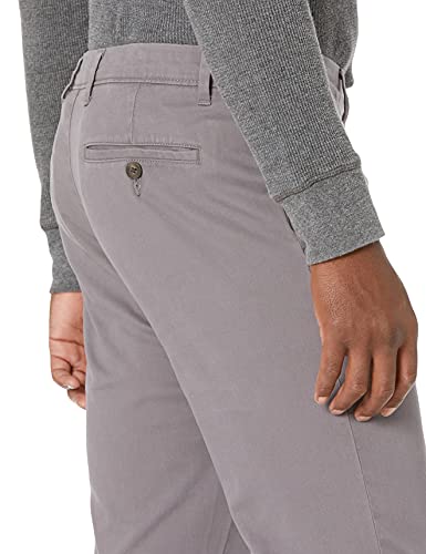 Amazon Essentials Men's Slim-Fit Casual Stretch Khaki Pant, Dark Grey, 31W x 30L