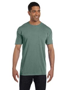 comfort colors chouinard 6030 adult heavyweight pocket tee light green pgmdye x-large