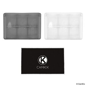 CamKix Game Case Compatible with Nintendo 3DS - Fits up to 44 Games, 4 SD Cards, 4 Micro SD/TF Cards and 4 Stylus Pens - Protective Storage System - 2X Game Card Organizer - Black and White