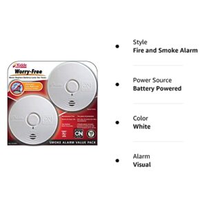 Kidde Worry-Free Smoke Alarm, 2 pk.