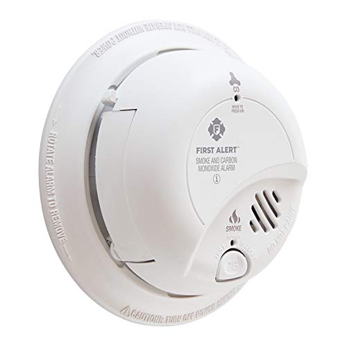 FIRST ALERT BRK SC9120B Hardwired Smoke and Carbon Monoxide Detector with Battery Backup and FIRST ALERT BRK9120b6CP Smoke Detector Alarm | Hardwired with Backup Battery