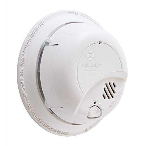 FIRST ALERT BRK SC9120B Hardwired Smoke and Carbon Monoxide Detector with Battery Backup and FIRST ALERT BRK9120b6CP Smoke Detector Alarm | Hardwired with Backup Battery