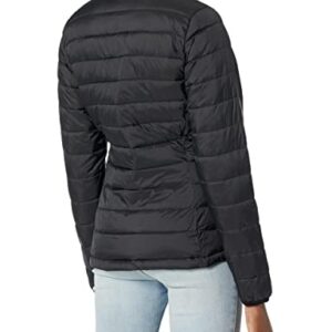 Amazon Essentials Women's Lightweight Long-Sleeve Water-Resistant Puffer Jacket (Available in Plus Size), Black, Large