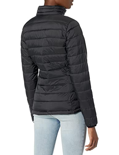 Amazon Essentials Women's Lightweight Long-Sleeve Water-Resistant Puffer Jacket (Available in Plus Size), Black, Large