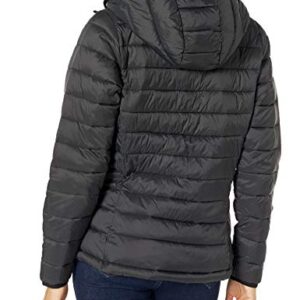 Amazon Essentials Women's Lightweight Long-Sleeve Full-Zip Water-Resistant Packable Hooded Puffer Jacket, Black, XX-Large