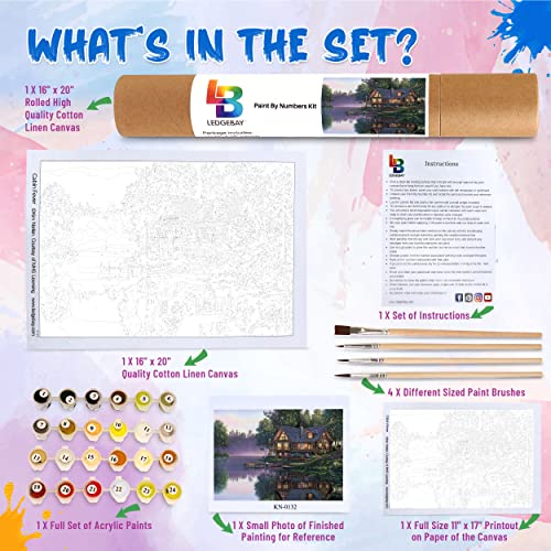 Paint by Number for Adults: Beginner to Advanced Number Painting Kit - Fun DIY Adult Arts and Crafts Projects - Kits Include - (Cabin Fever, 16" x 20" Unframed)