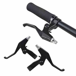 WAKE Bicycle Brake Levers 2pcs Mountain Bike Brake Handles 4 Finger 2.2cm Diameter for Most Bicycle, Road Bike, MTB, BMX, Cycling (Aluminum Alloy, Black)