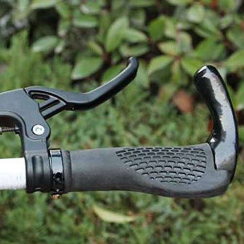 WAKE Bicycle Brake Levers 2pcs Mountain Bike Brake Handles 4 Finger 2.2cm Diameter for Most Bicycle, Road Bike, MTB, BMX, Cycling (Aluminum Alloy, Black)