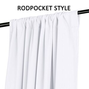 White Curtains 84 Inch Long Insulated Thermal White Room Darkening Curtains for Bedroom Back Tab Rod Pocket Blackout Curtains for Living Room, Pure White, 52" W x 84" L Inch (Set of 2 Panels)