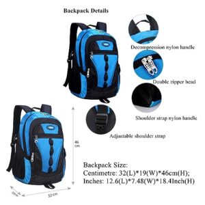 VIDOSCLA Teenage Boys Color-blocking Sports Kids Backpack Middle Schoolbag Elementary Student Bookbag for Boys Blue