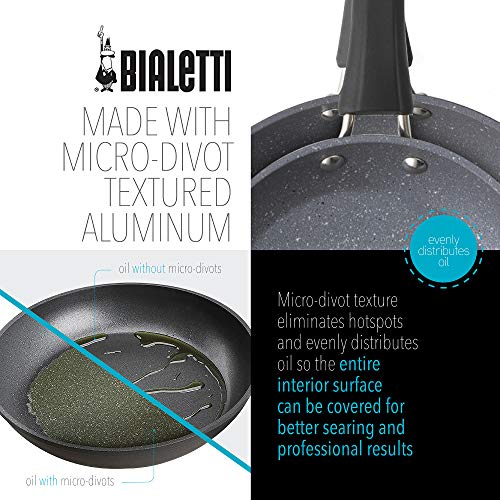 Bialetti Impact Cookware, 2-Pack Fry Set, Gray