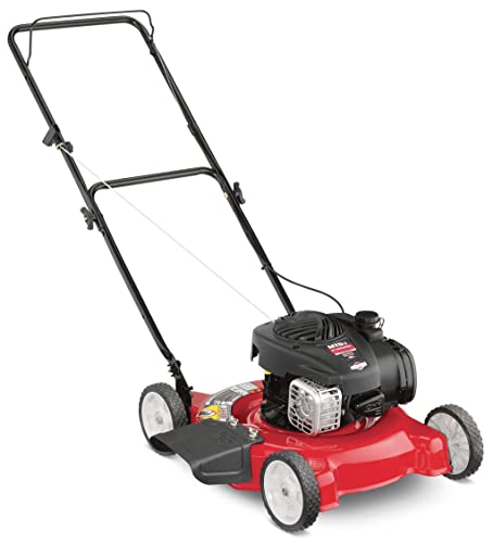 Yard Machines 11A-02BT729 20-in Push Lawn Mower with 125cc Briggs & Stratton Gas Powered Engine, Black and Red