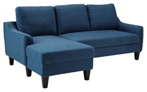 signature design by ashley jarreau sofa chaise sleeper chofa with pull-out cushion, blue