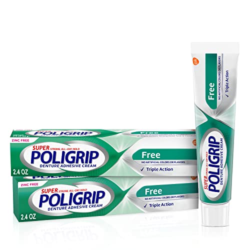 Super Poligrip Denture and Partials Adhesive Cream - 2x2.4 oz